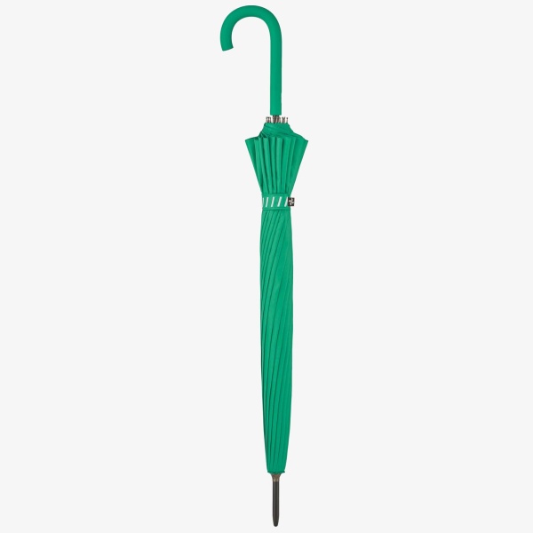Bisetti Setze 16 Rib Ladies Long UVP Umbrella - Emerald | Stick & Cane Shop