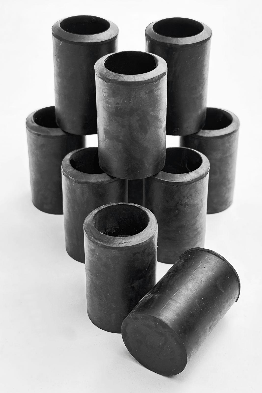 Straight-Sided 19 mm Black Ferrules – Pack of 10 Rubber Tips | Stick ...