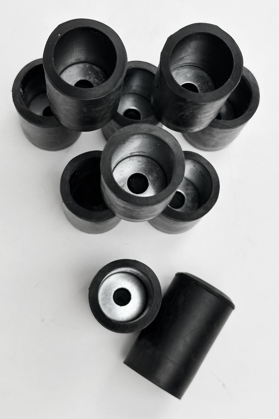 Straight-Sided 19 mm Black Ferrules – Pack of 10 Rubber Tips | Stick ...