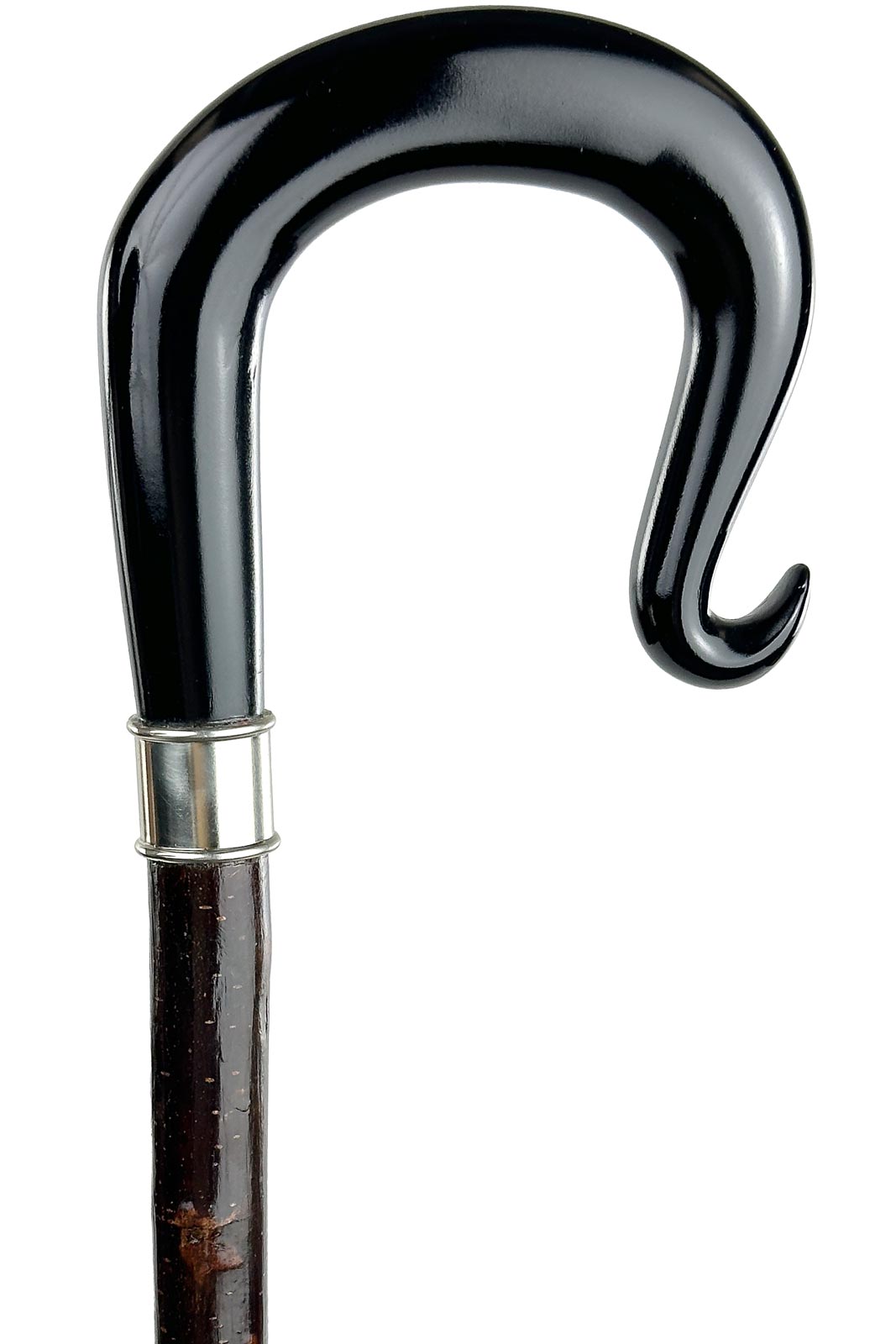 Handmade Buffalo Horn Shepherds Crook with Nickel Collar | Stick & Cane ...