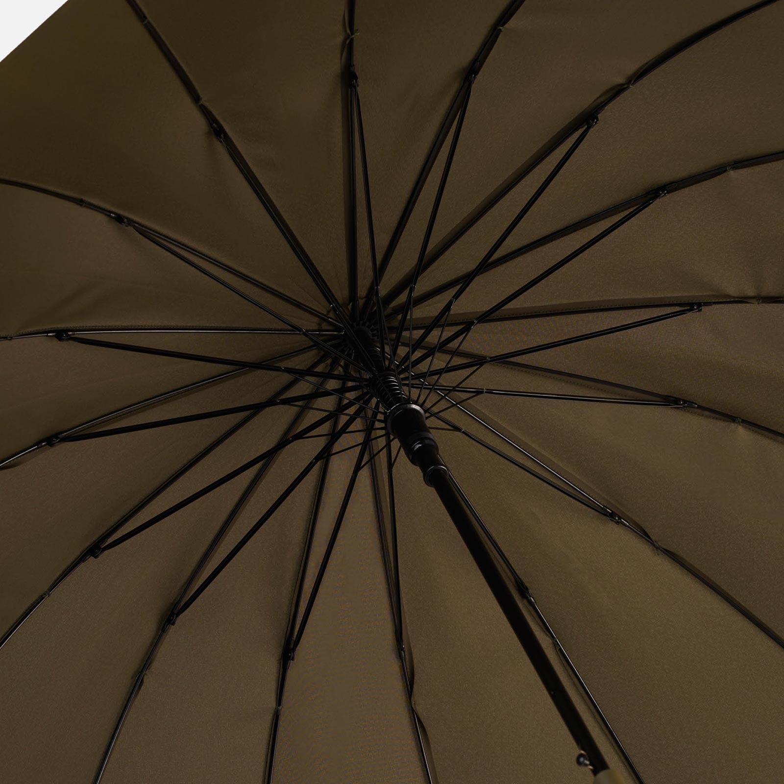Bisetti Setze 16 Rib Ladies Long UVP Umbrella - Dark Olive | Stick ...