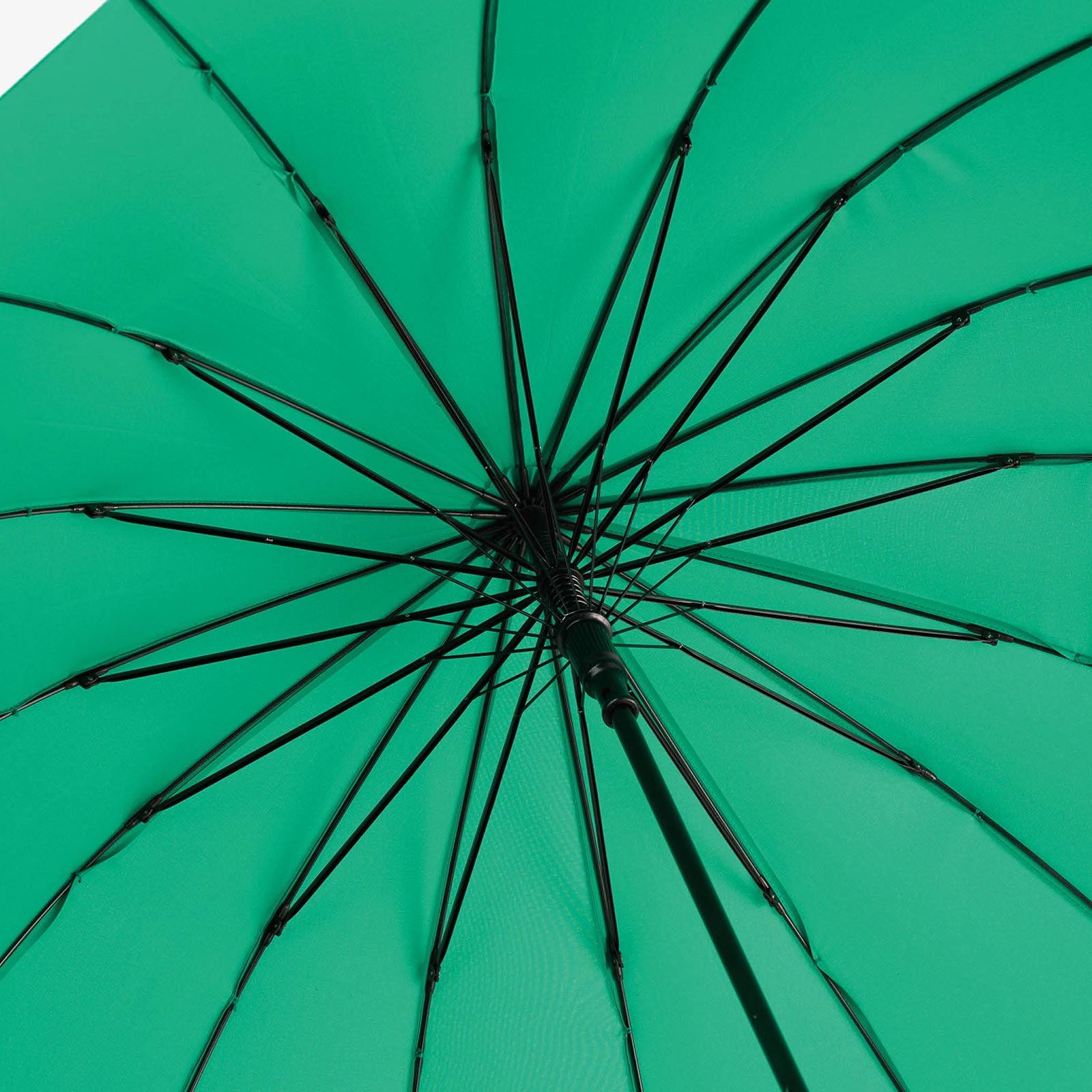 Bisetti Setze 16 Rib Ladies Long UVP Umbrella - Emerald | Stick & Cane Shop