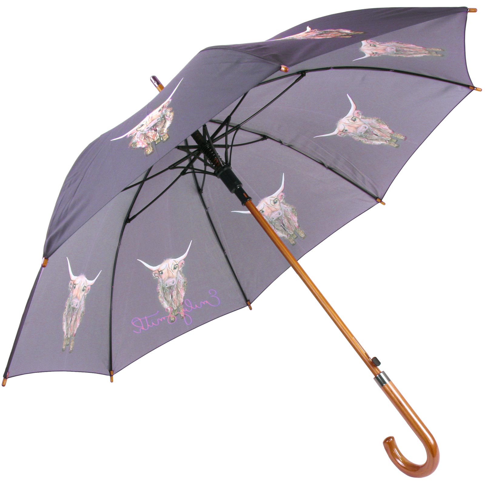 Emily Smith Umbrella - Heidi the Highland Cow | Stick & Cane Shop