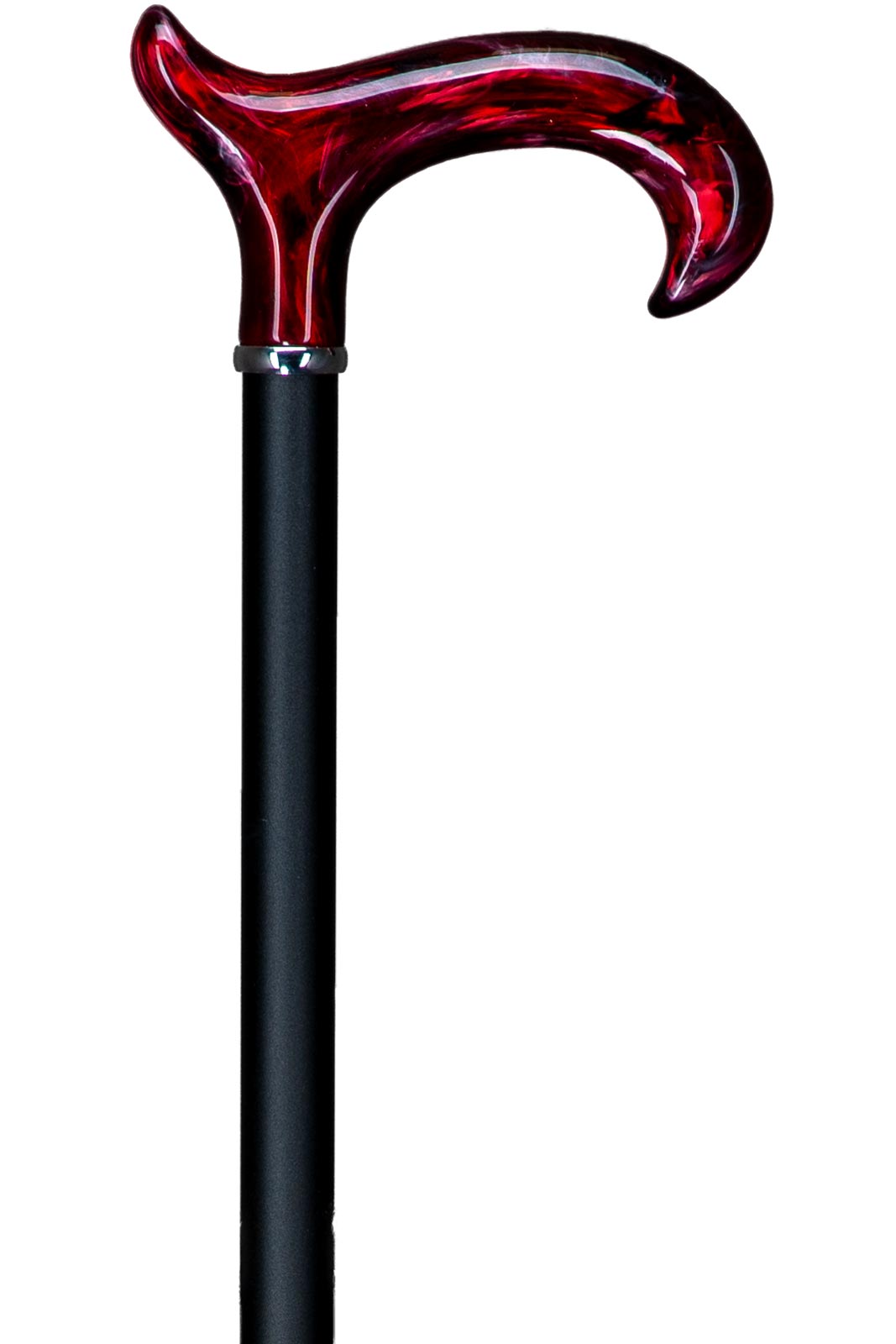 Extending Derby Cane with Marbled Ruby Handle | Stick & Cane Shop