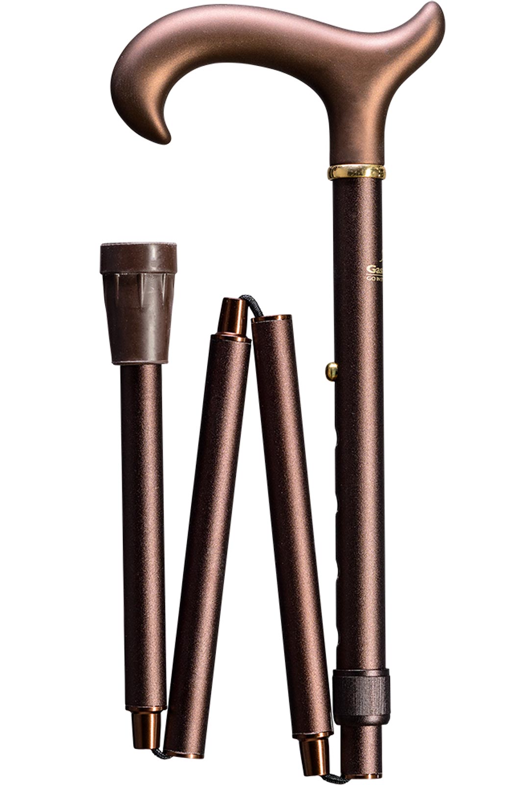 Soft Touch Bronze Folding Derby Cane – Extra Long | Stick & Cane Shop