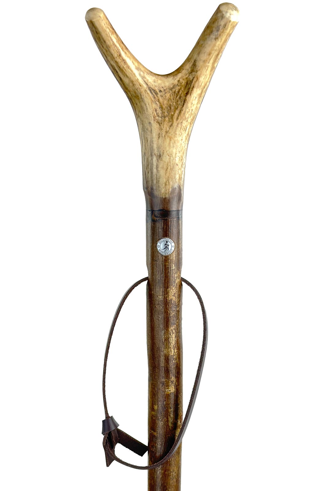 Staghorn Thumbstick on a Hazel XL Shaft | Stick & Cane Shop