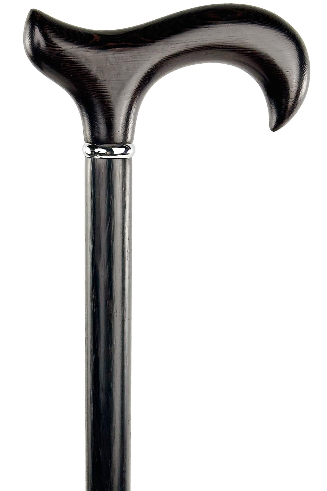 Wenge Derby Walking Stick – Luxury Dark Wood & Chrome | Stick & Cane Shop