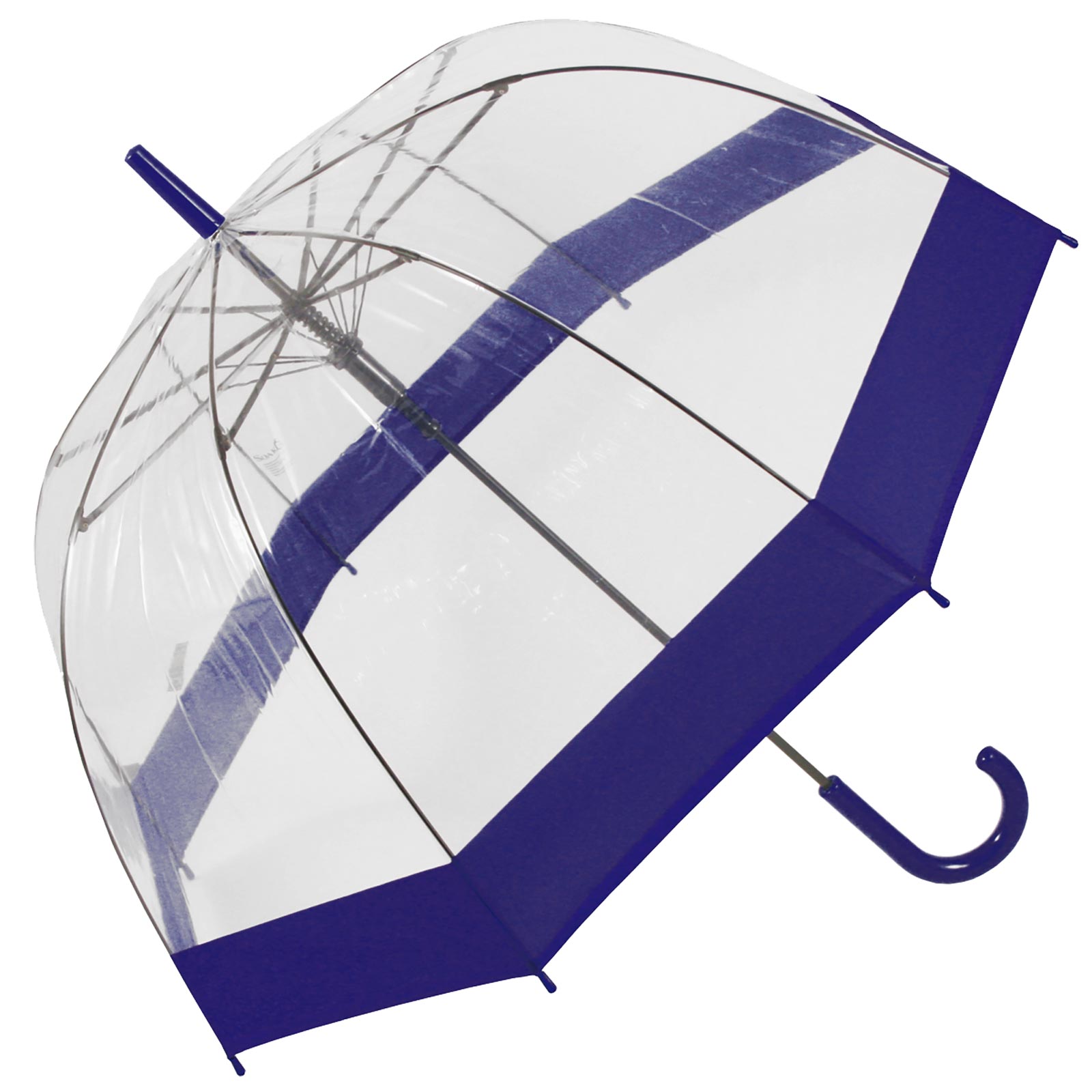 Soake Clear Dome Umbrella - Navy Blue | Stick & Cane Shop