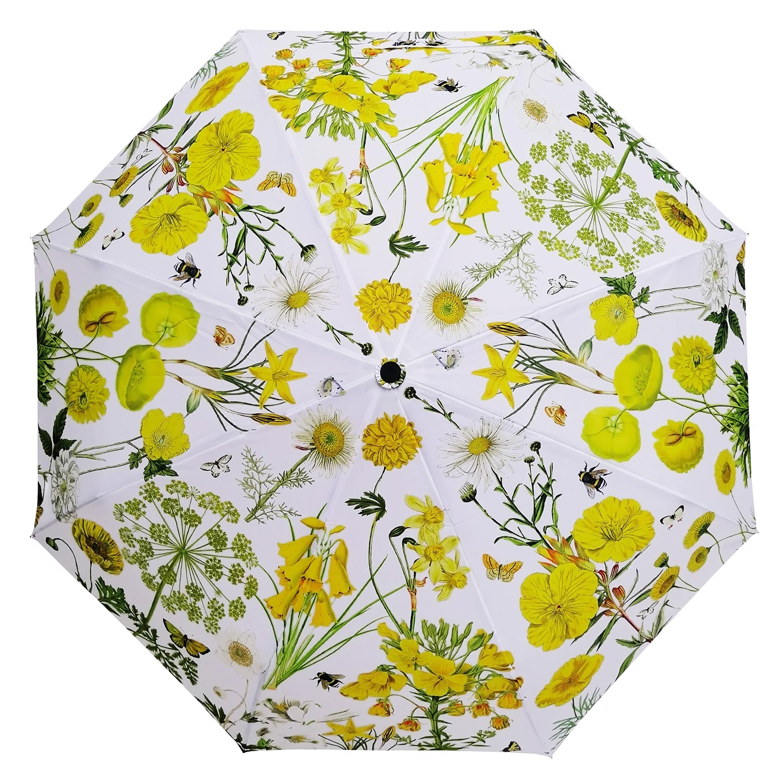 Rosehip Designs Mellow Yellow Umbrella | Elegant Floral Auto Open ...