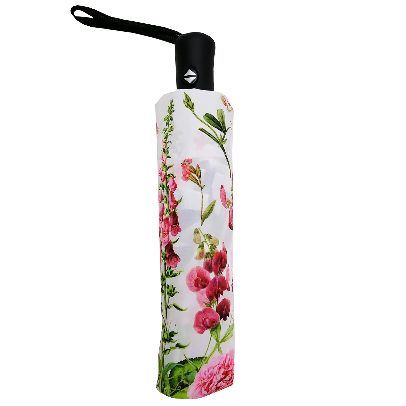 Rosehip Designs Pink Sweetpea Umbrella | Elegant Floral Auto Open ...