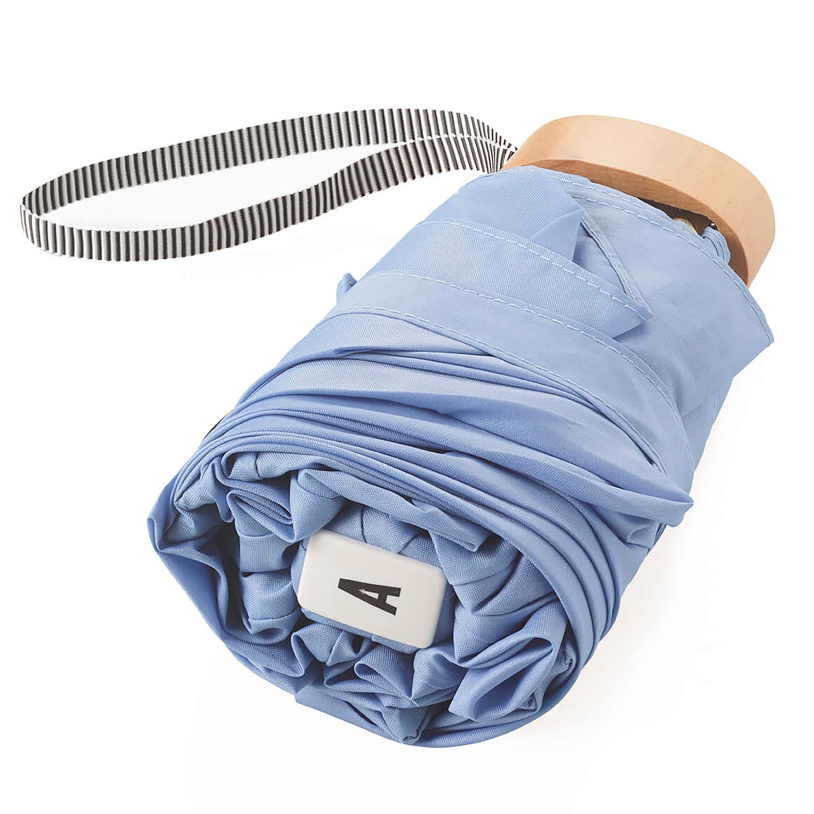 Sky Blue Folding Compact Umbrella by Anatole of Paris – ASTRID | Stick ...