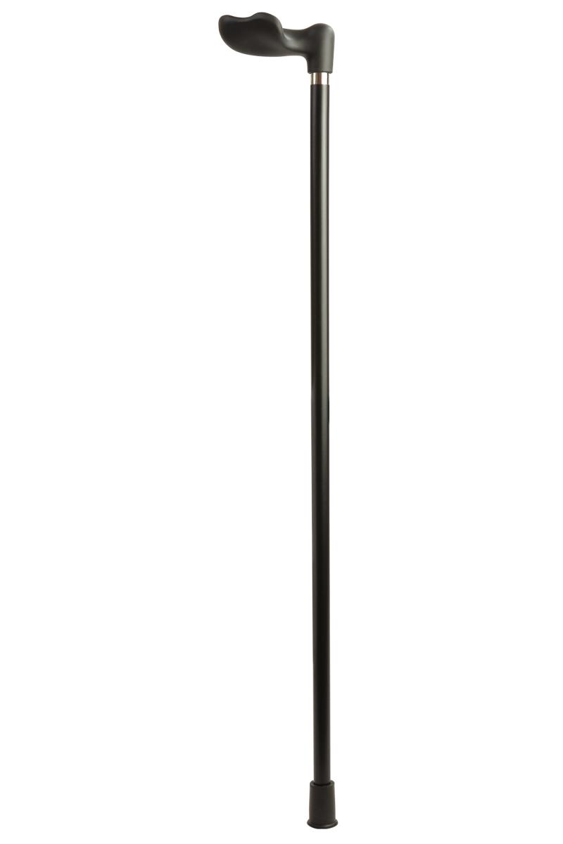 Anatomical Black Soft Touch Handle Walking Stick - Left Handed | Stick ...