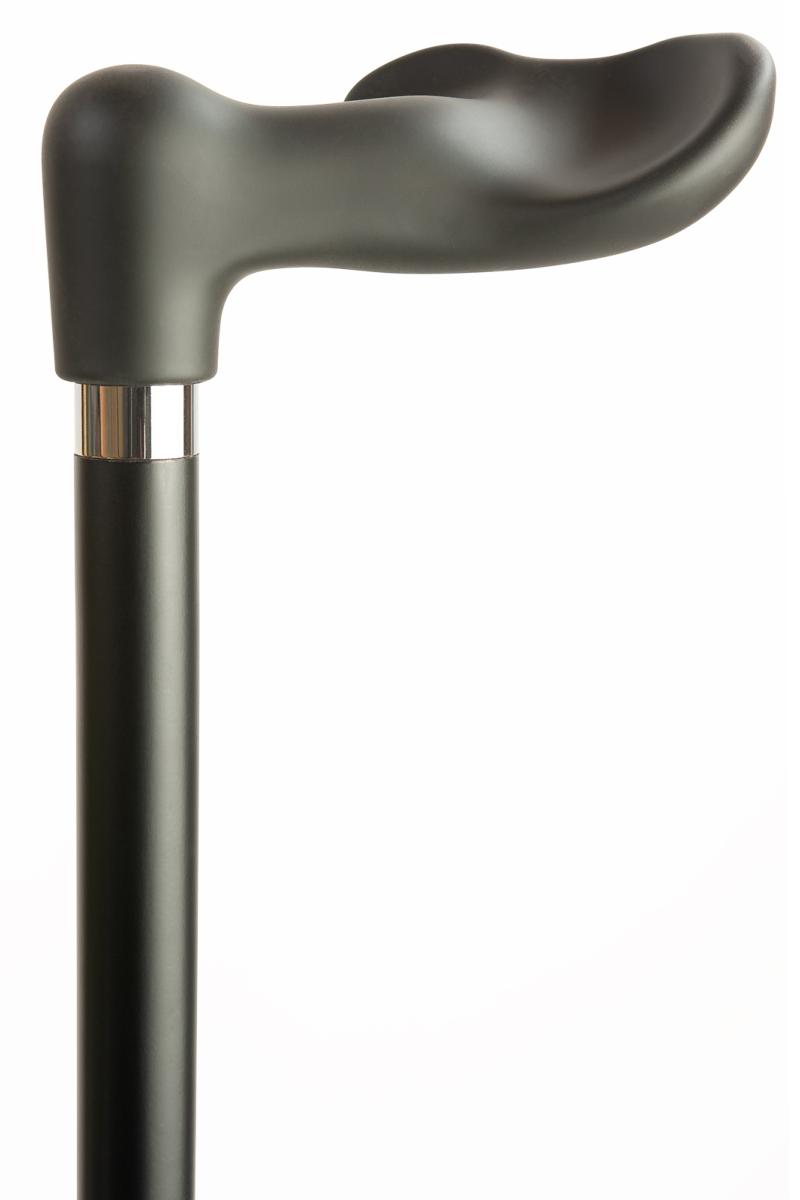 Anatomical Black Soft Touch Handle Walking Stick - Left Handed | Stick ...