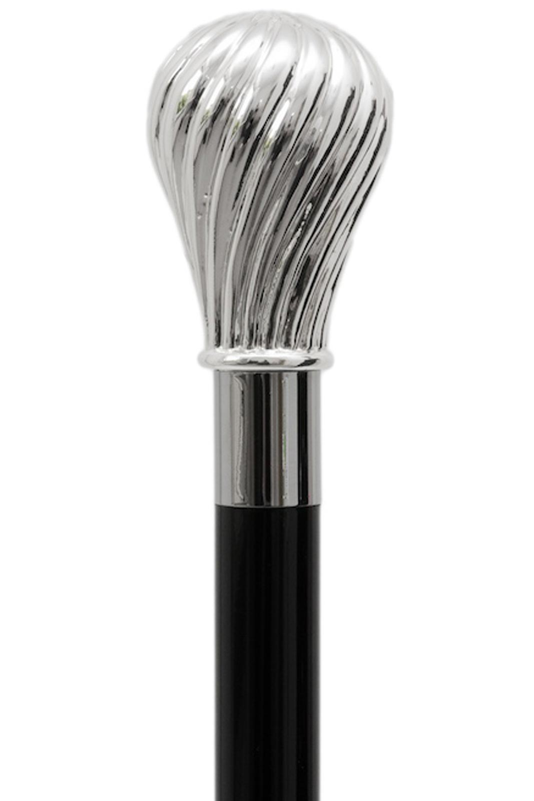 Silver Plated Spiral Dress Cane by Pasotti | Stick & Cane Shop