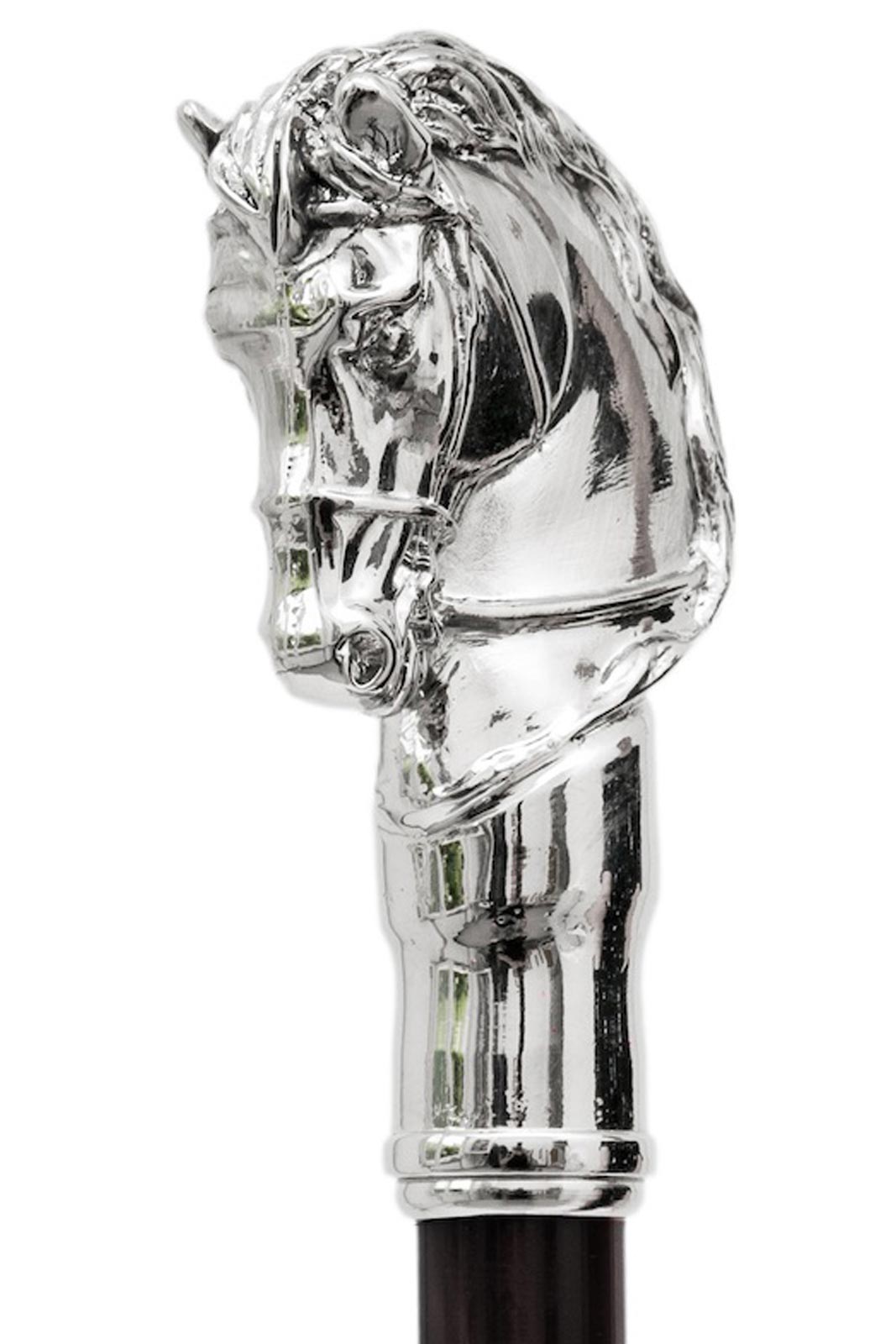 Silver Plated Horse Dress Cane by Pasotti | Stick & Cane Shop