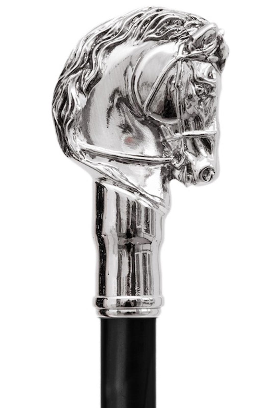Silver Plated Horse Dress Cane by Pasotti | Stick & Cane Shop