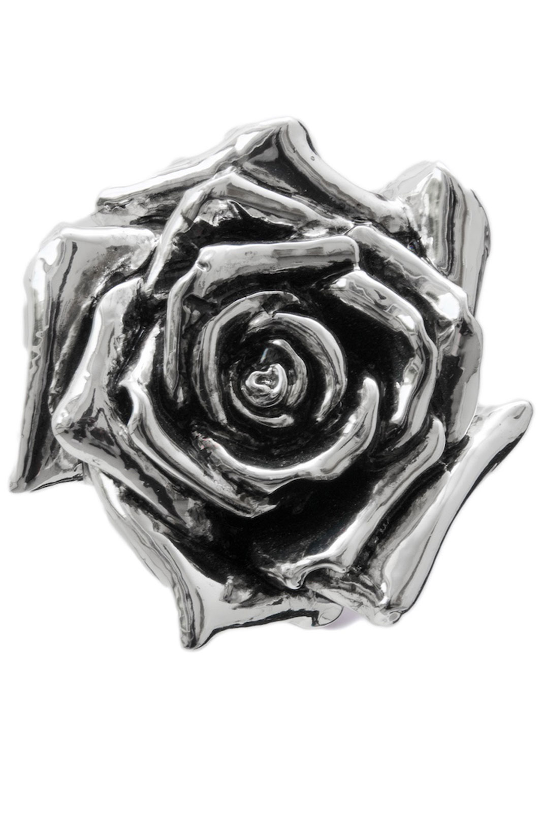 Silver Plated Rose Topped Collectors Cane by Pasotti | Stick & Cane Shop