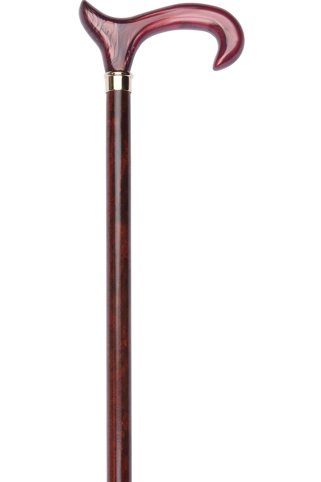 Deep Red Marbled Acrylic Derby Walking Stick – Elegant Cane | Stick ...