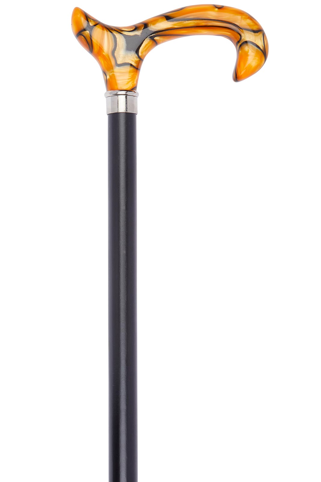 Orange Marbled Acrylic Derby Walking Stick – Stylish Cane | Stick ...