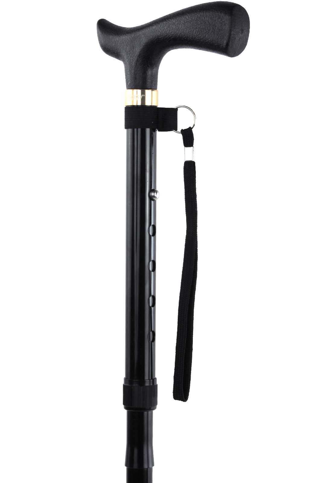 Extra Long Black Crutch Folding Walking Stick | Stick & Cane Shop