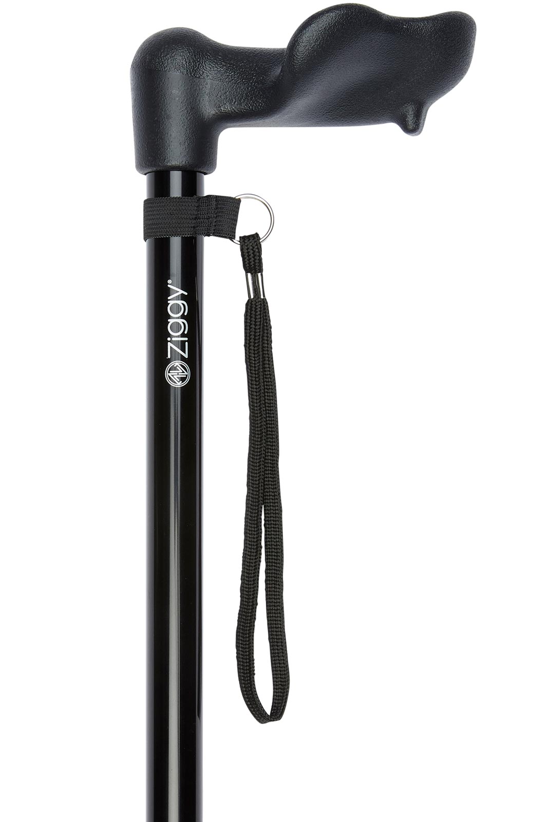 Black Extra Long & Strong Right Handed Anatomical Fisher Walking Stick ...