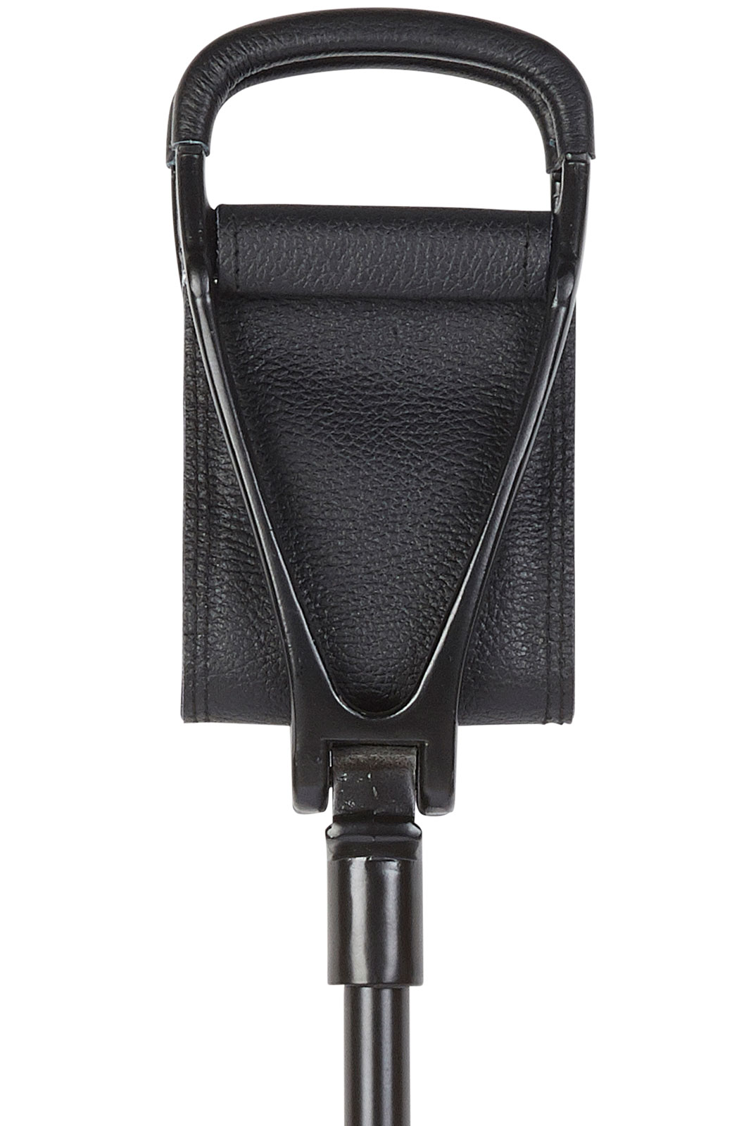 Elegant Black County Leather Shooting Seat Stick | Stick & Cane Shop
