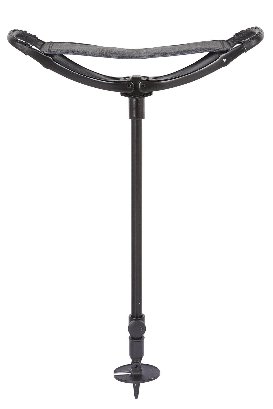 Elegant Black County Leather Shooting Seat Stick | Stick & Cane Shop