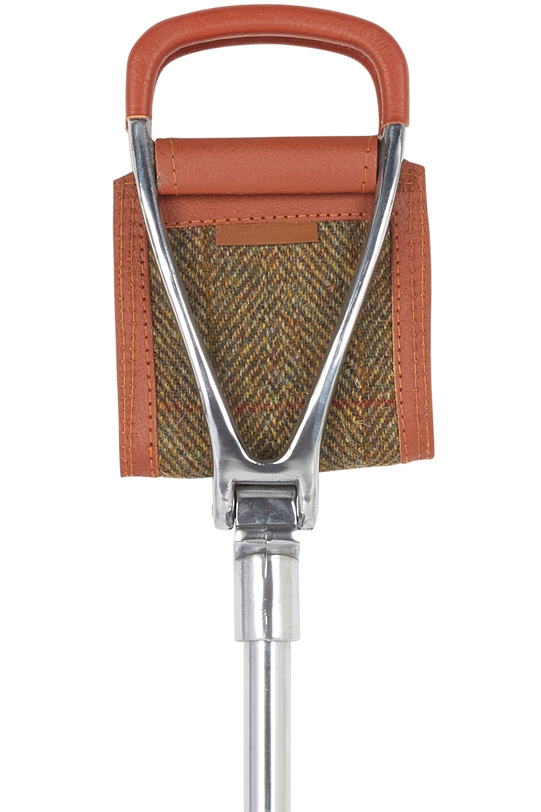 The Harris Tweed & Tan Leather Sling Seat Stick | Stick & Cane Shop