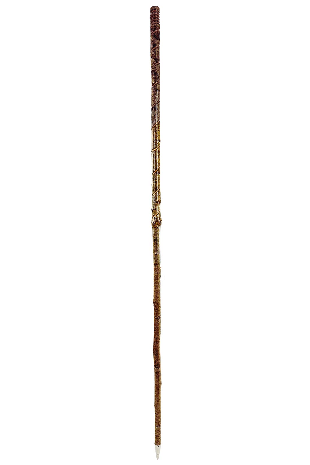 Handmade Hazel Spiral Hiking Stave with Alpine Spike | Stick & Cane Shop