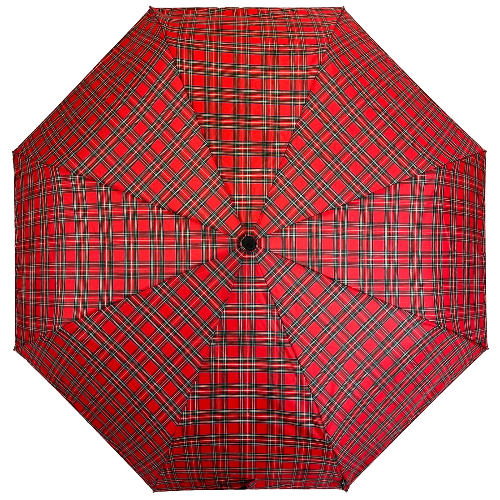 Everyday Tartan Compact Folding Umbrella - Red | Stick & Cane Shop