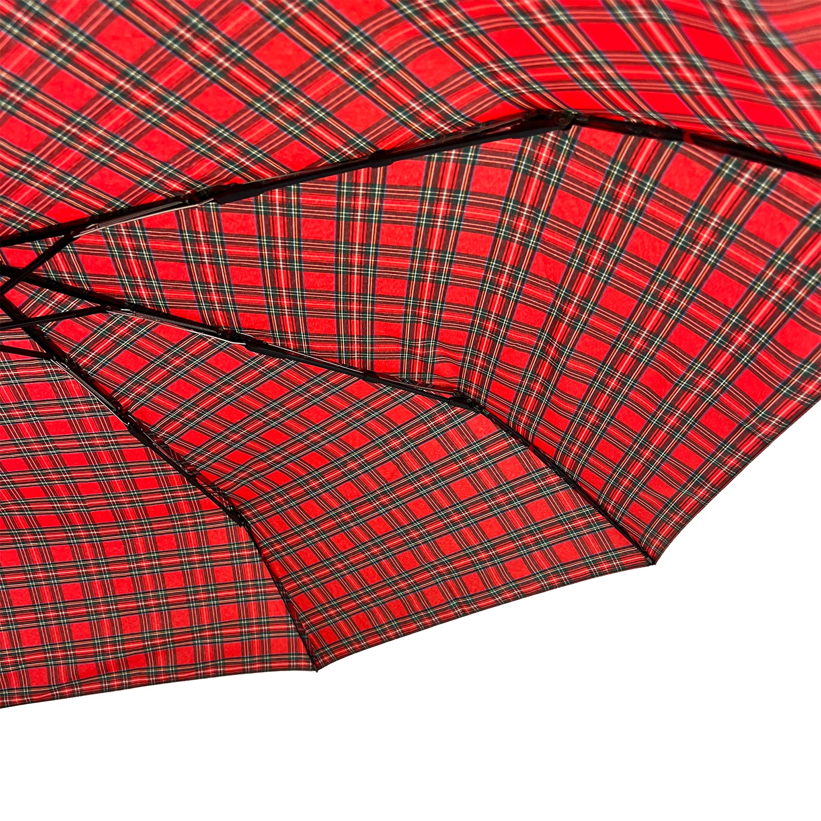 Everyday Tartan Compact Folding Umbrella - Red | Stick & Cane Shop