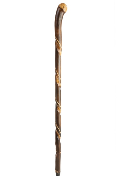 Chestnut Spiral Rambler Coppice Knobstick with Leather Strap | Stick ...