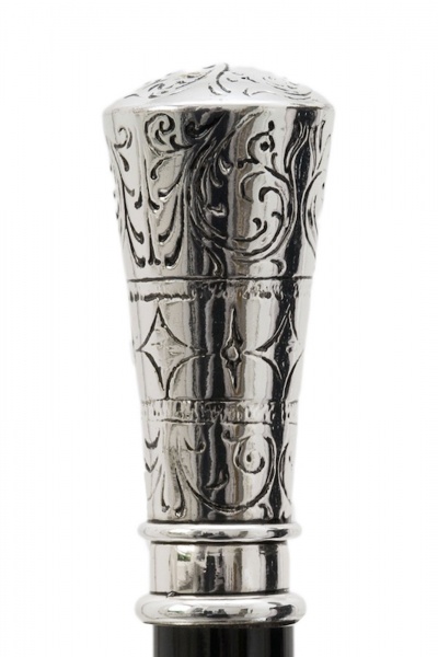 Classic Silver Plated Milord Collectors Cane by Pasotti | Stick & Cane Shop