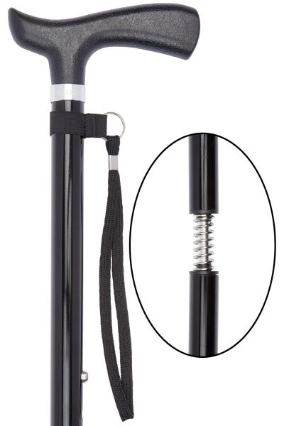 Black Derby Shock Absorber Walking Stick | Stick & Cane Shop